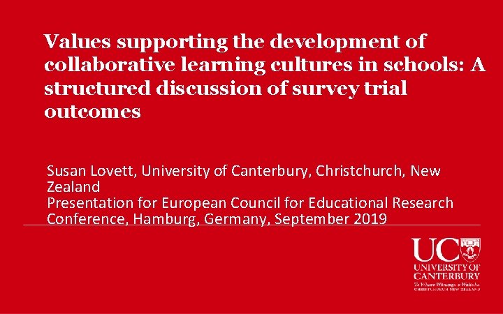 Values supporting the development of collaborative learning cultures