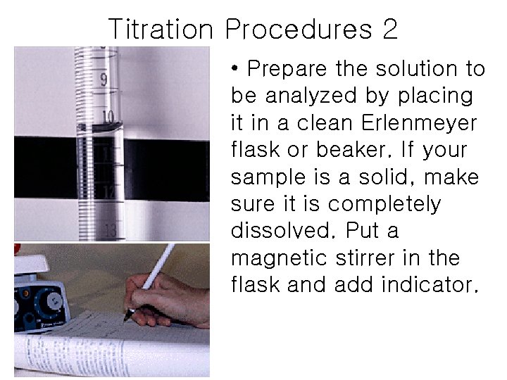 Titration Splitting Technique http www dartmouth educhemlabtechniques ...