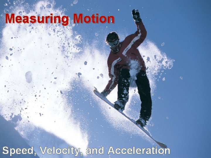 Measuring Motion Speed Velocity and Acceleration Learning Targets