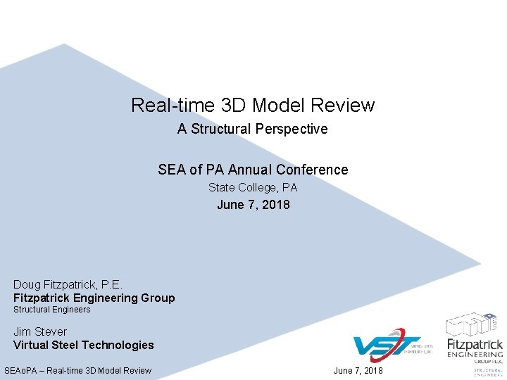 Realtime 3 D Model Review A Structural Perspective