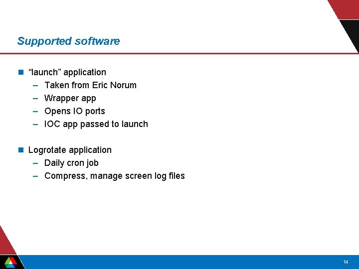 The EPICS Brick development application status EPICS Collaboration