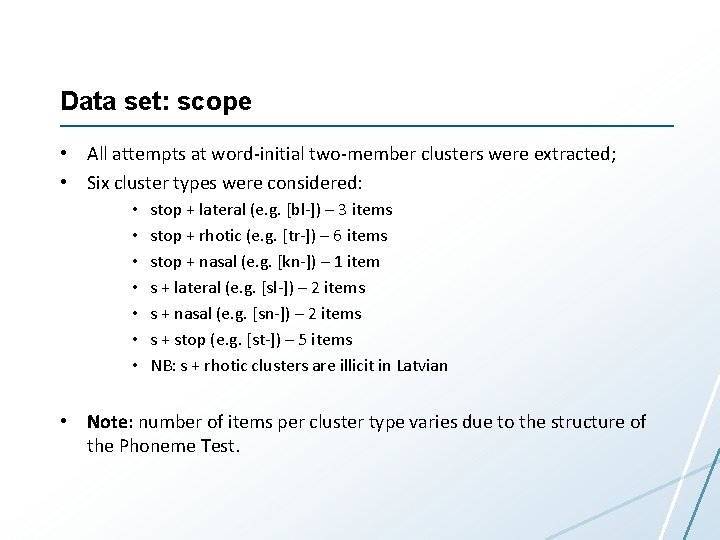 Latvian childrens realisations of wordinitial consonant clusters Sonority