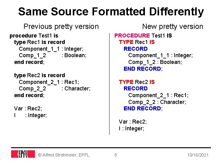 About the Difficulties of Building a PrettyPrinter for