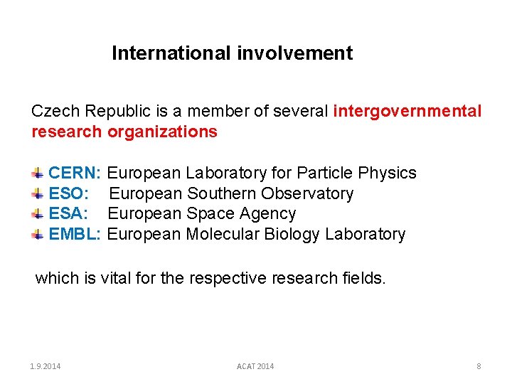 Higher Education and Research Landscape of the Czech