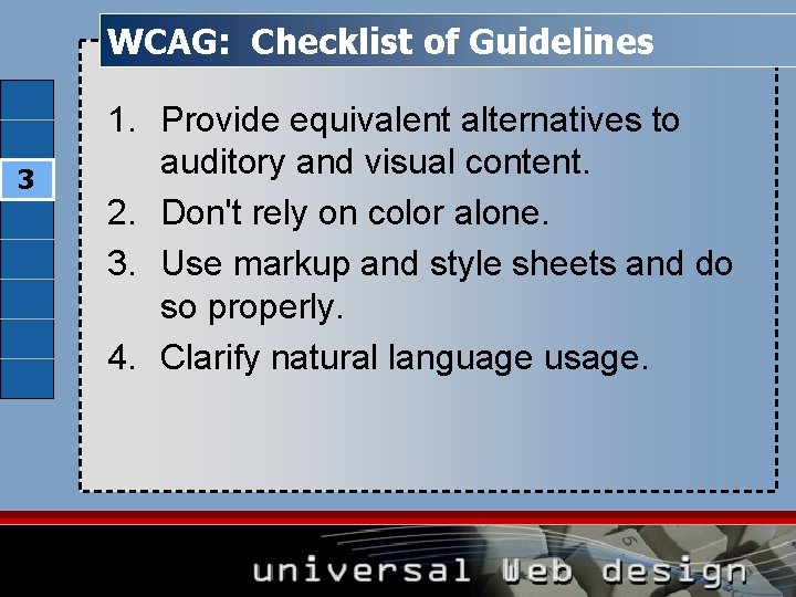 Universal Web Design Final Presentation Greg Lanier April