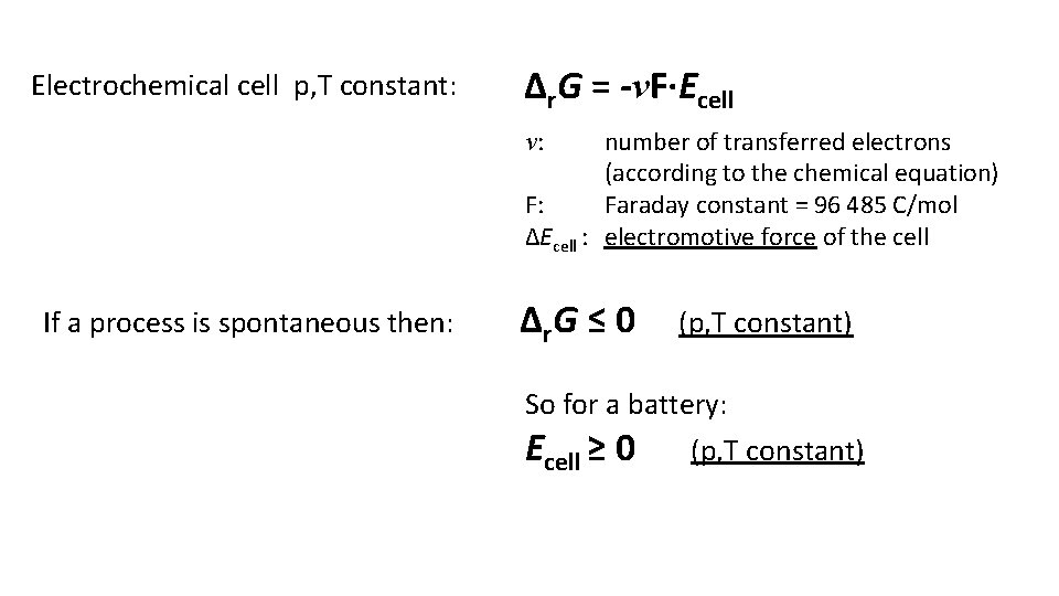 Thermodynamics tutorhour 4 November 25 th 2020 Electrochemistry