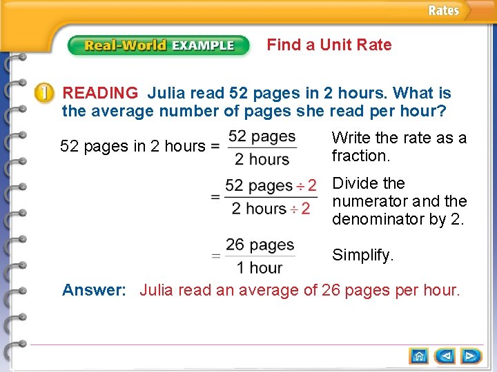 Main Idea and New Vocabulary Example 1 Find