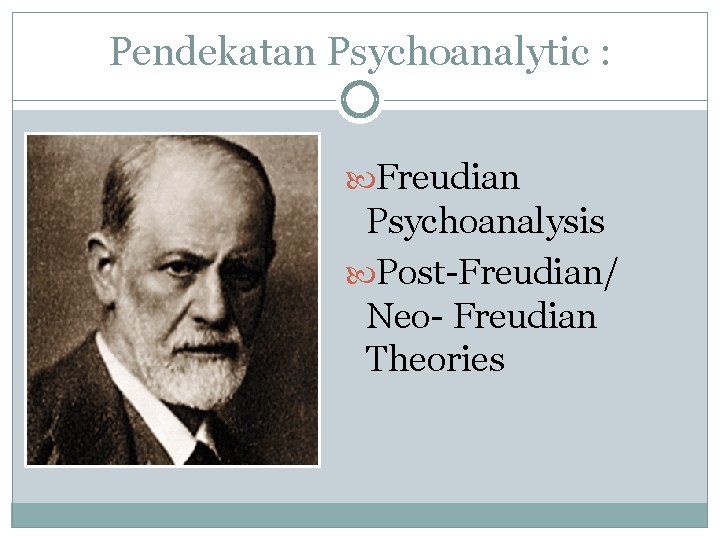 TEORI KONSELING PSIKOANALISA SIGMUND FREUD SEJARAH Dikembangkan oleh
