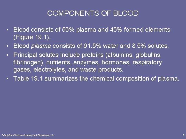 Chapter 19 The Cardiovascular System The Blood Lecture