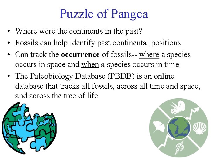 The Pangea Puzzle Katherine Ryker Eastern Michigan U