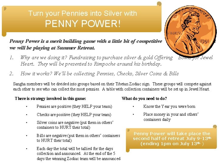 Turn your Pennies into Silver with PENNY POWER