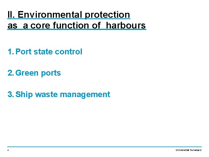Regulation of harbours through international administrative law Dr