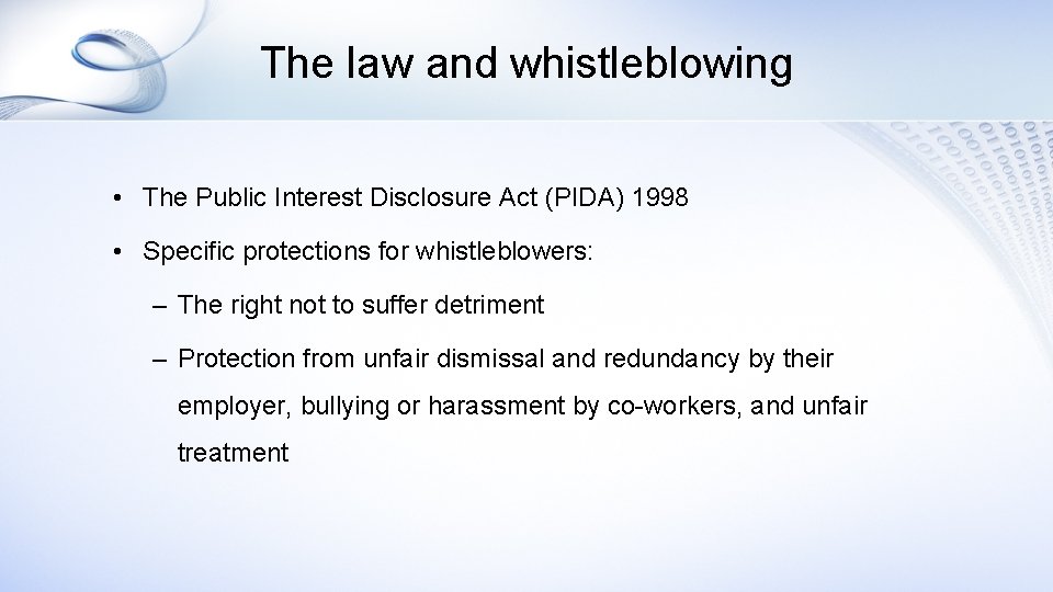 WHISTLEBLOWING Whistle and Win Learning objectives What is