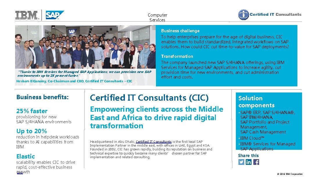 Computer Services Business challenge To help enterprises prepare