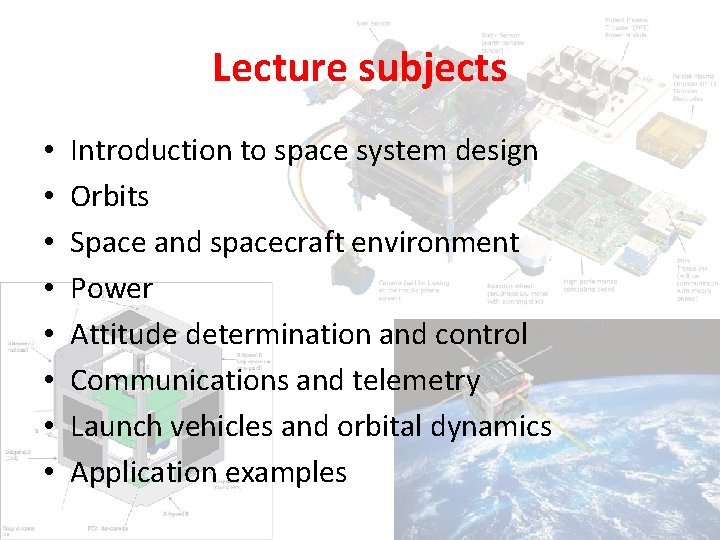 ENS 303 Introduction to Space Technology Syllabus Emrah