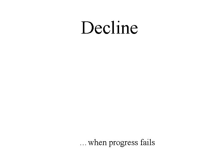 Decline when progress fails Location of Norse settlements