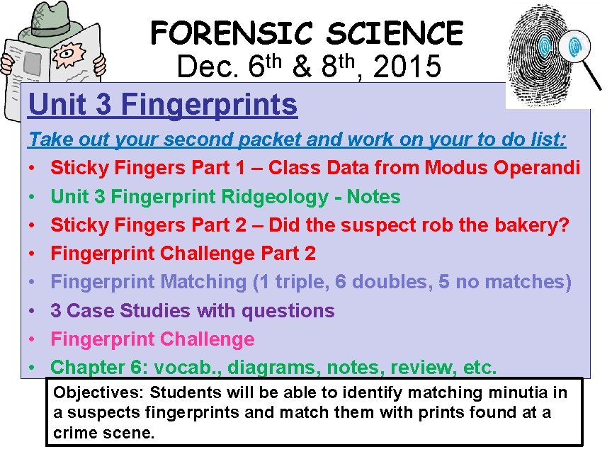 FORENSIC SCIENCE th th Dec 6 8 2015