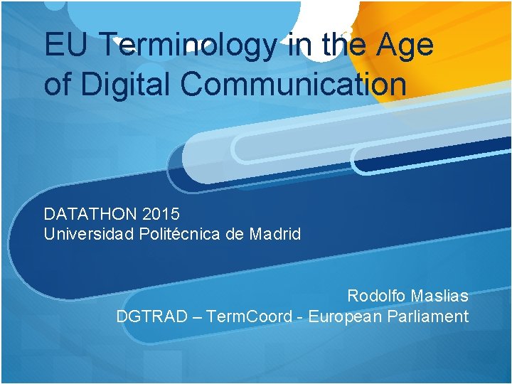 EU Terminology in the Age of Digital Communication