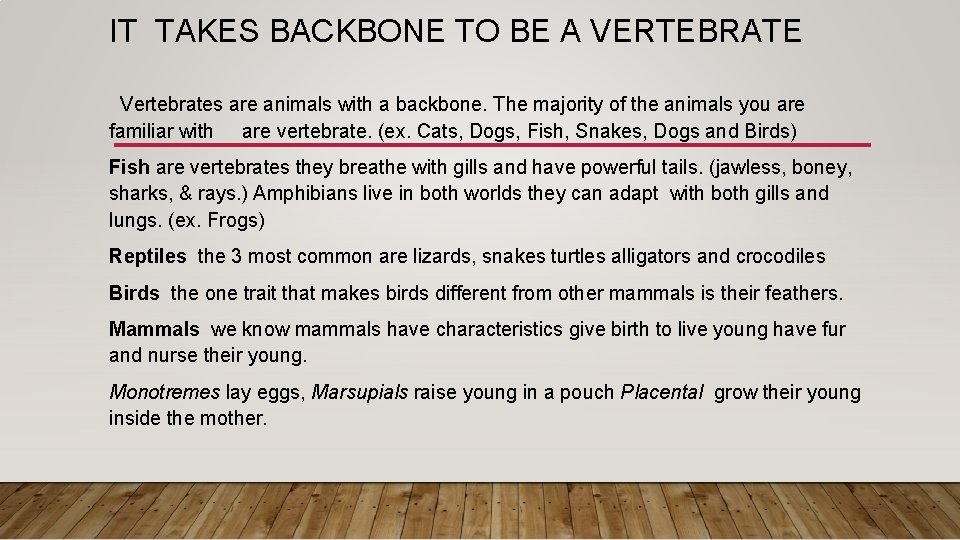 INTRODUCTION TO ANIMAL CLASSIFICATION DISTANCE LEARNING 4 20