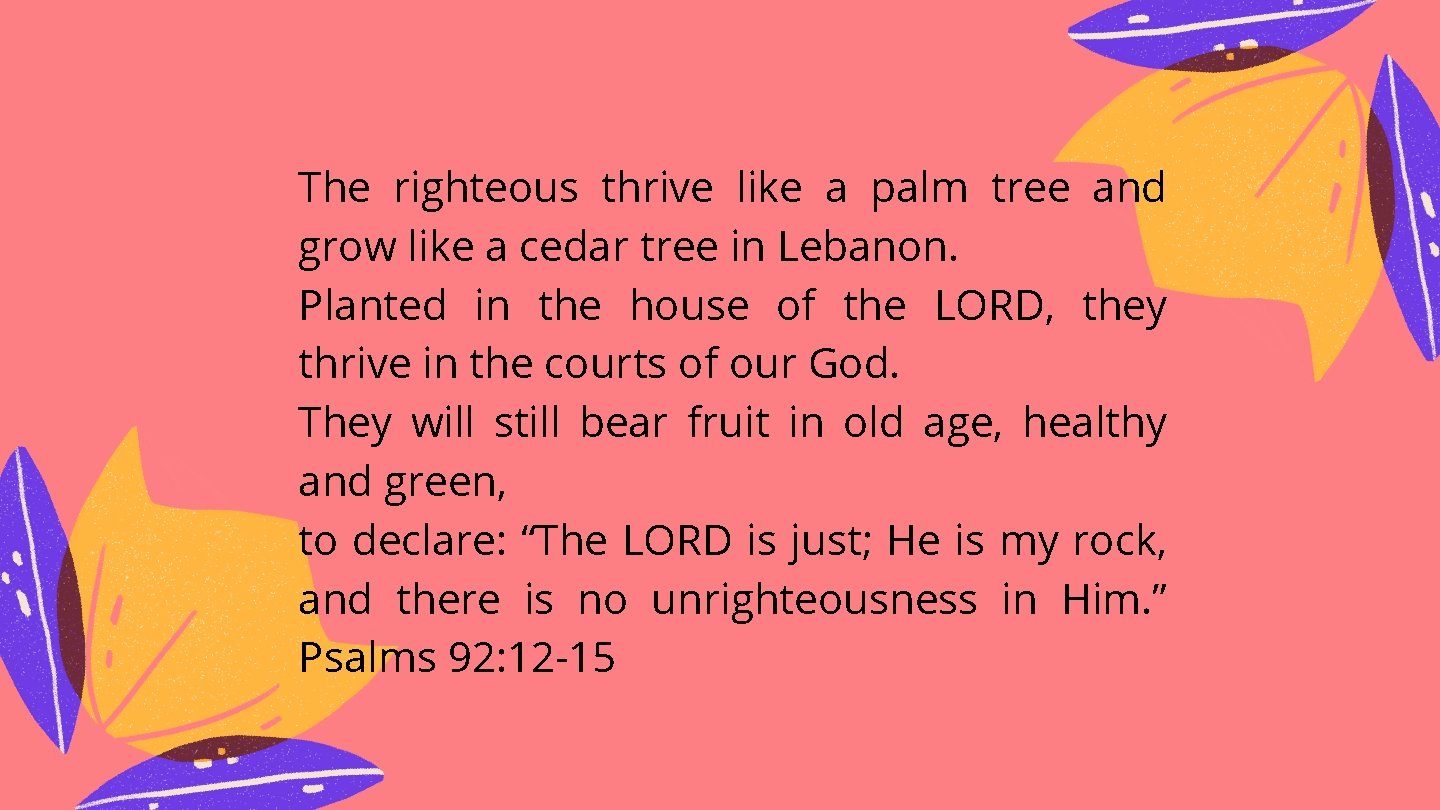 Thrive Living in the Fruit of the Spirit