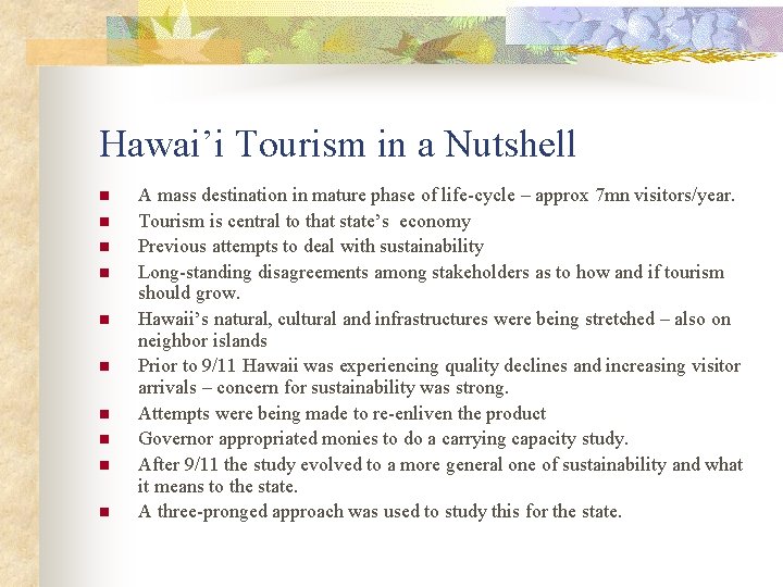 Sustainability in a Mature Mass Tourism Destination The