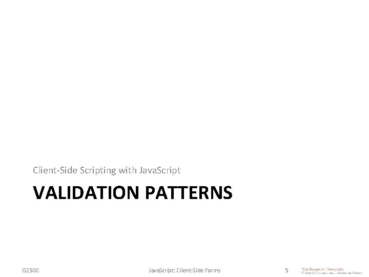 IS 1500 Introduction to Web Development Java Script