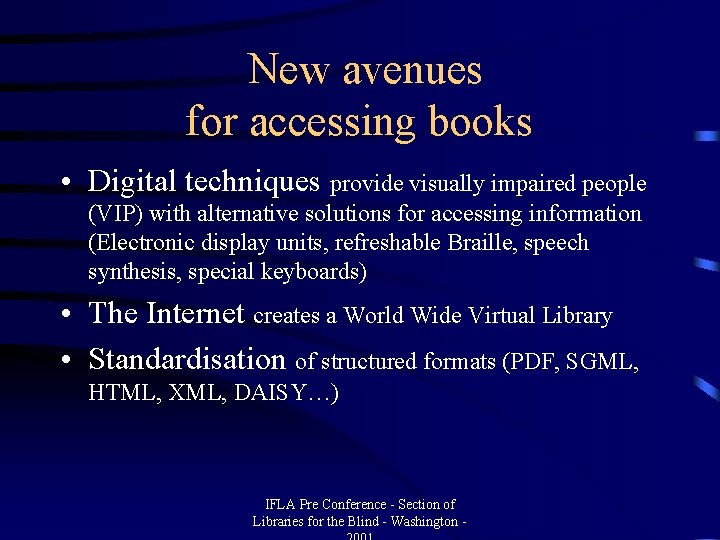 BRAILLENET A Digital Document Delivery for the Blind