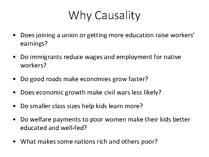 Chapter 11 Identifying Causation Learning Objectives Explain how