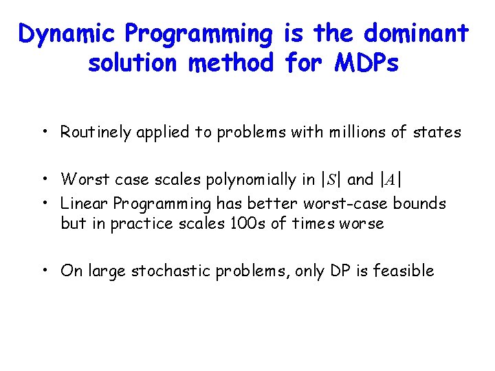 From Markov Decision Processes to Artificial Intelligence Rich