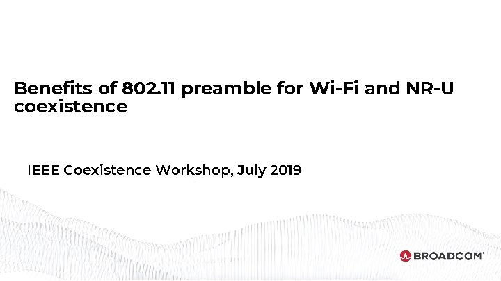 Benefits of 802 11 preamble for WiFi and