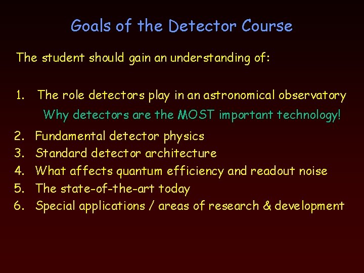 Optical and Infrared Detectors for Astronomy Basic Principles