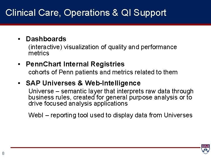 Timeline of Data Access Capabilities at Penn Medicine