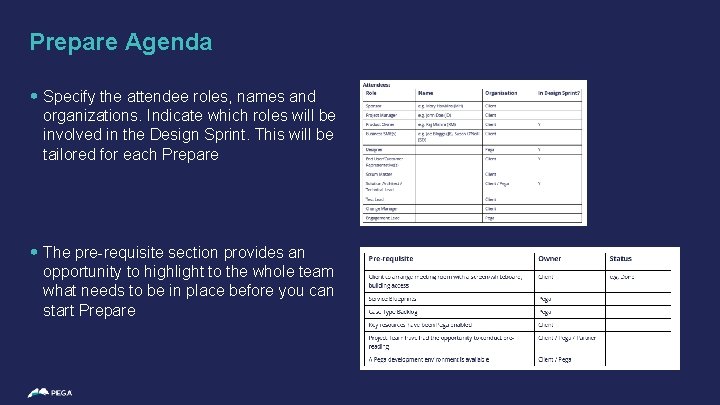 Explaining the Prepare Phase Agenda Prepare Phase Pega