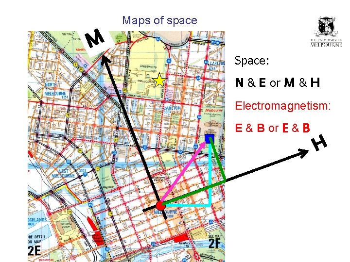 Maps of space M Space N E or
