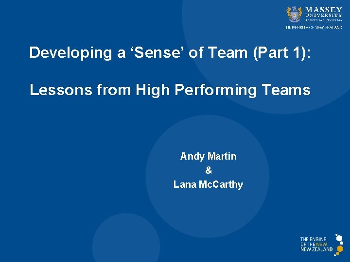 Developing a Sense of Team Part 1 Lessons