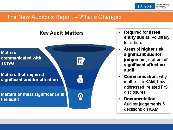 The New Auditors Report Jim Sylph IAASB Auditor