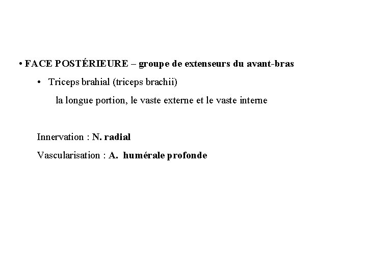 UIC I Cours 2 Anatomie NOTIONS DE MYOLOGIE