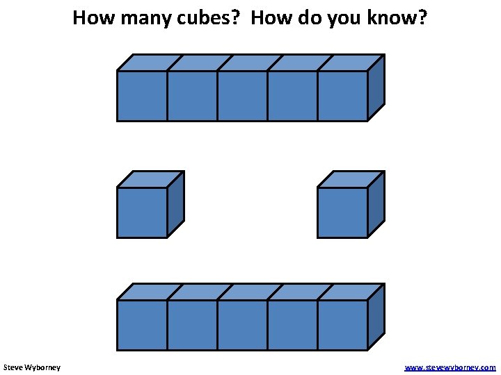 How Many Cubes How Do You Know Steve
