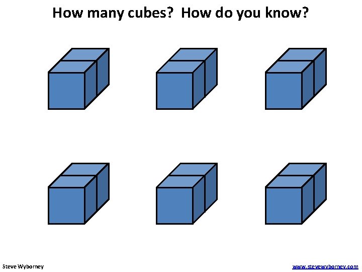 How Many Cubes How Do You Know Steve