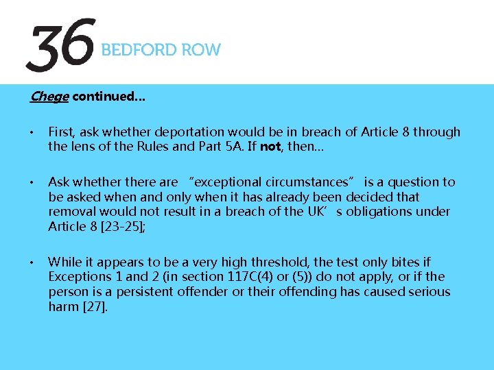 Public interest factors and Article 8 Ben Amunwa