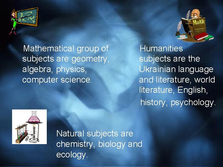School subjects Prepared by pupil of 11 B