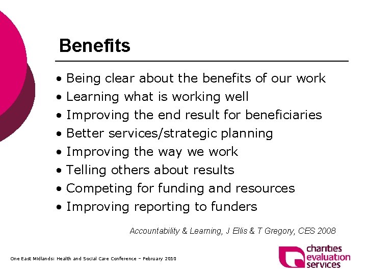 Measuring outcomes Anastasia Mihailidou Performance Consultant ...