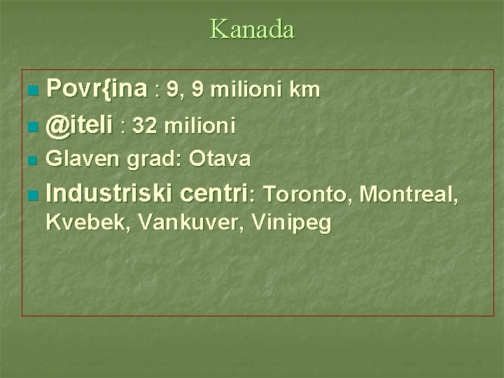 Karta na svetot Severna Amerika Geografska poloba povolna