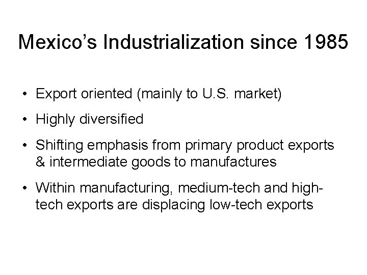 Global Value Chains and Upgrading China and Mexico