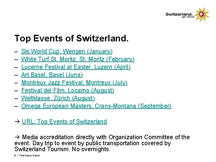 Switzerland Powered by regions My Switzerland com APES