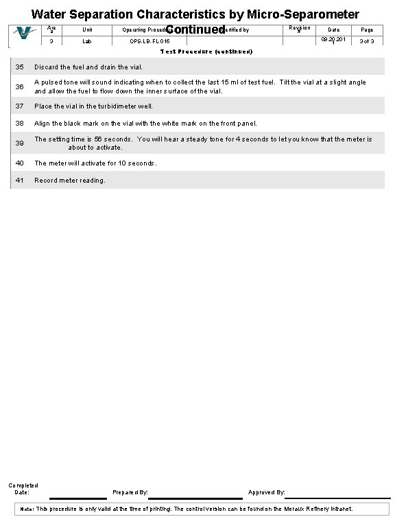 Water Separation Characteristics by MicroSeparometer Are a Unit