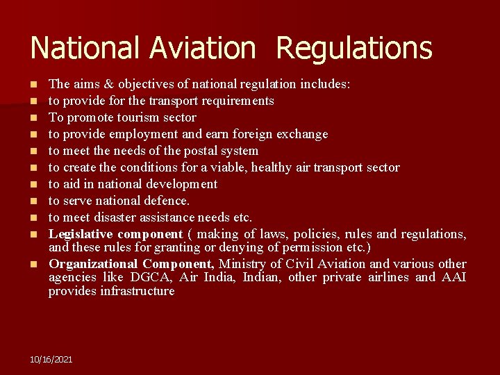 Introduction to International Air Law Dr V Balakista