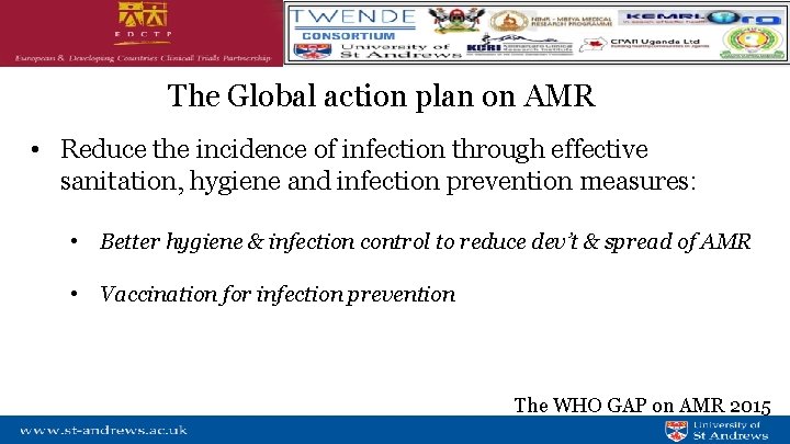 The Global action plan against AMR Implementation lessons