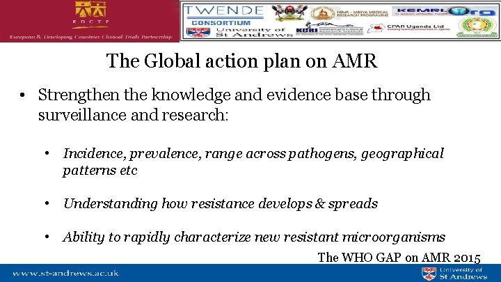 The Global action plan against AMR Implementation lessons