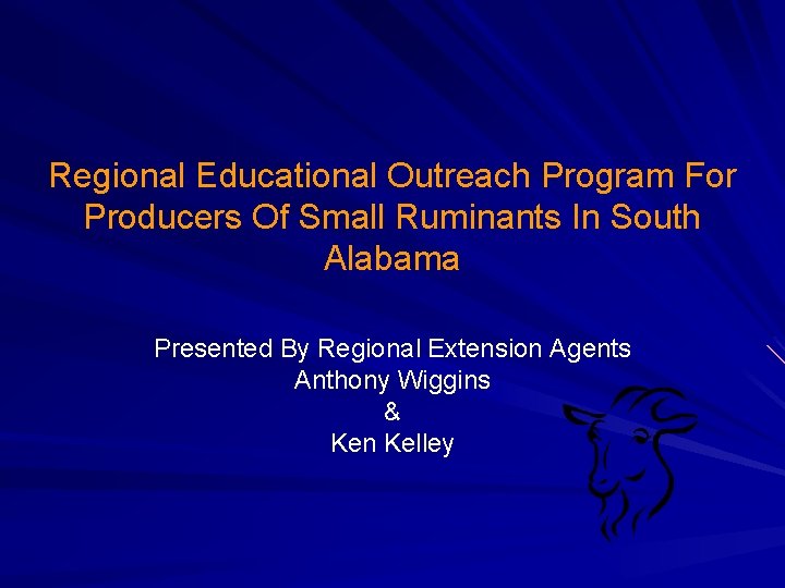 Regional Educational Outreach Program For Producers Of Small